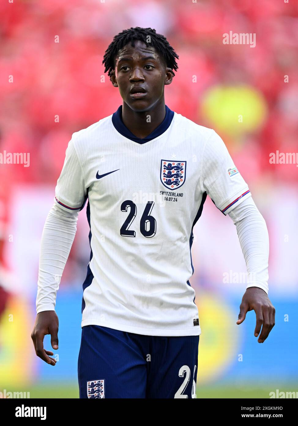 DUSSELDORF - Kobbie Mainoo of England during the UEFA EURO 2024 quarter ...