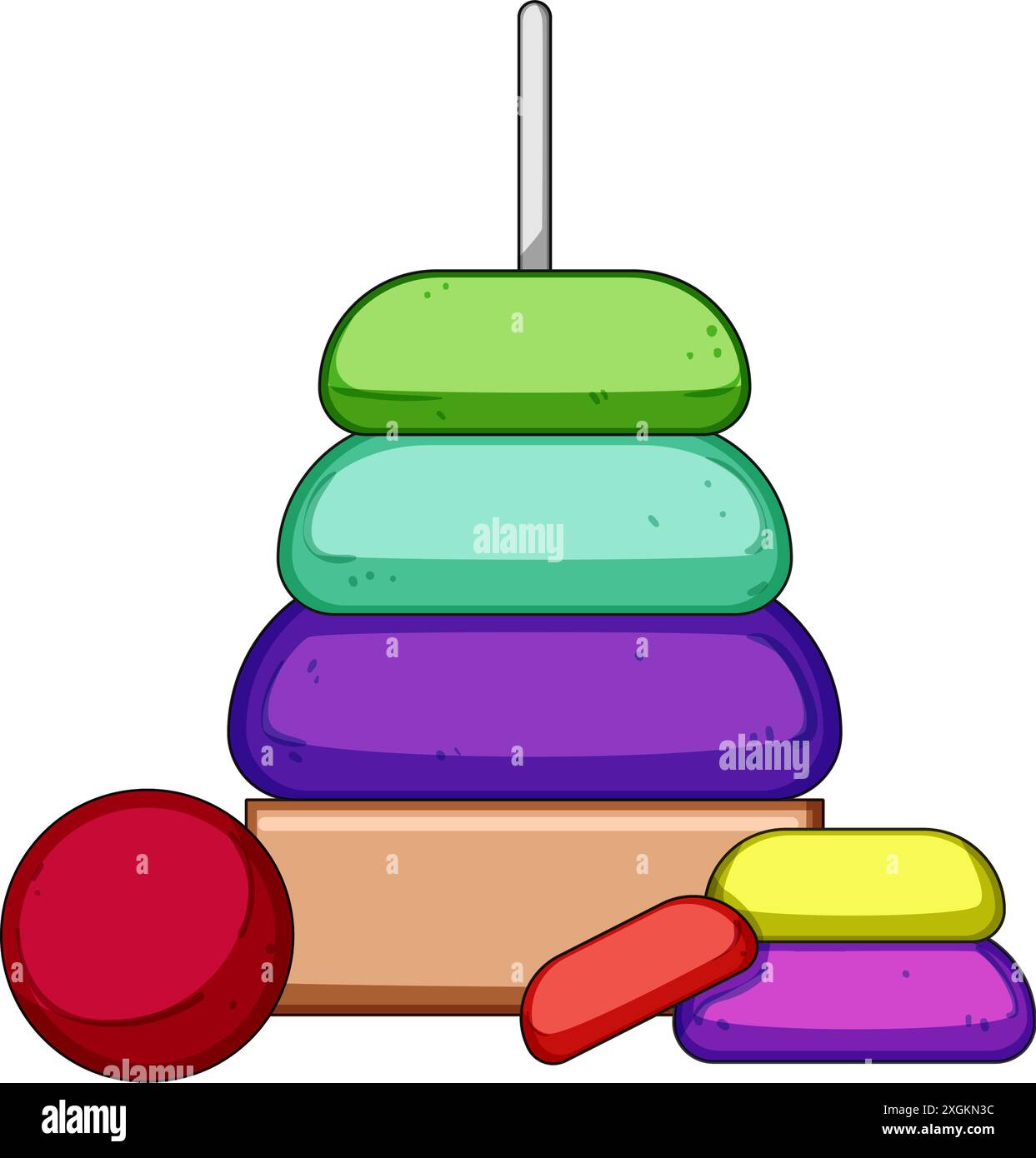 game pyramid toy cartoon vector illustration Stock Vector Image & Art ...