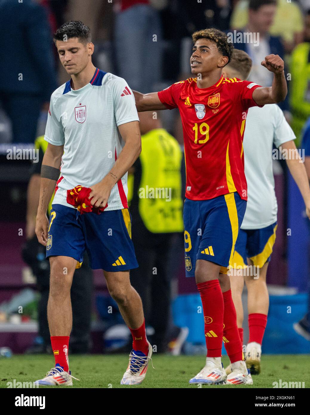 during the 2024 UEFA EURO Semi-final match between Spain and France at ...