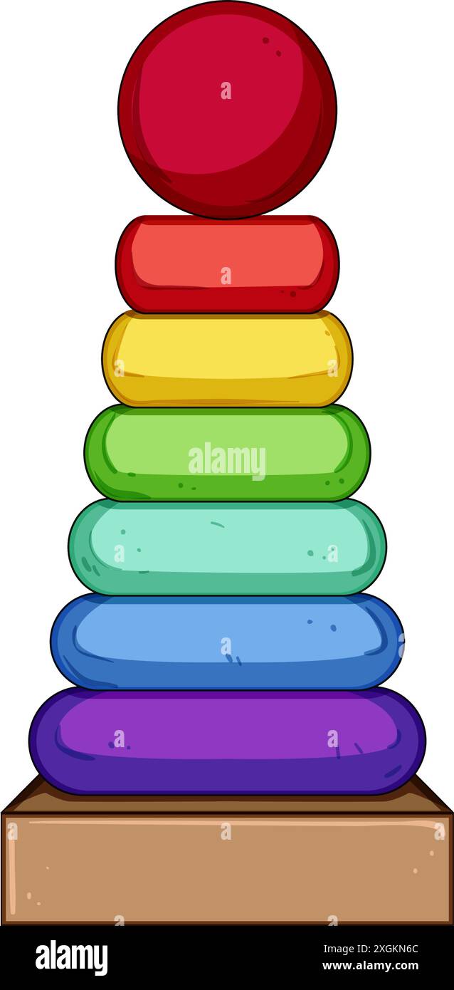 baby pyramid toy cartoon vector illustration Stock Vector Image & Art ...
