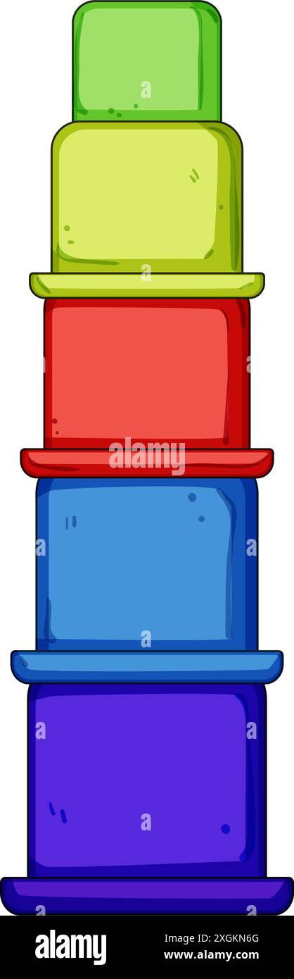kid pyramid toy cartoon vector illustration Stock Vector Image & Art ...
