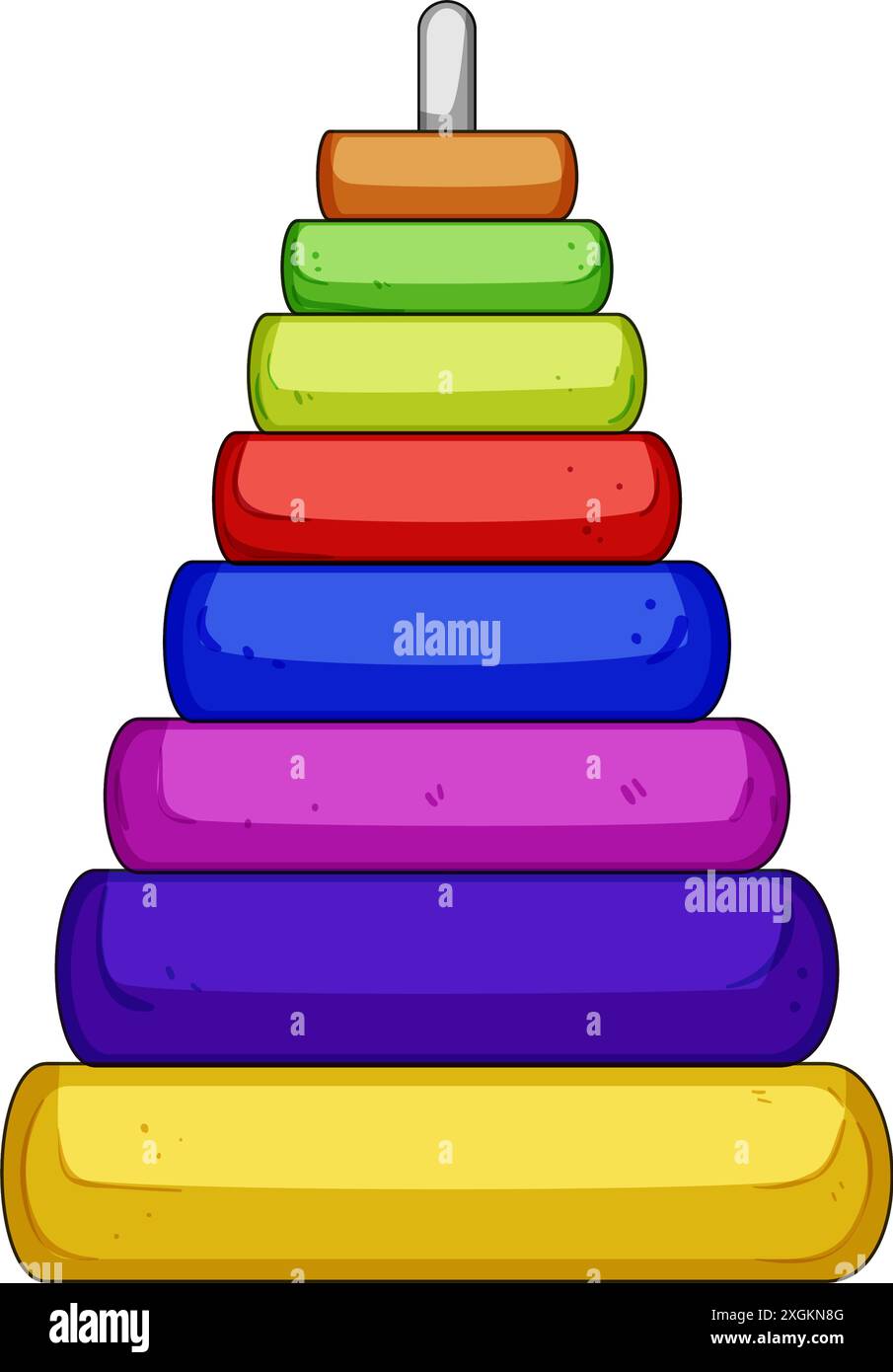 toddler pyramid toy cartoon vector illustration Stock Vector Image ...