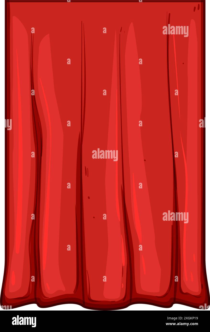 show red curtain cartoon vector illustration Stock Vector Image & Art ...