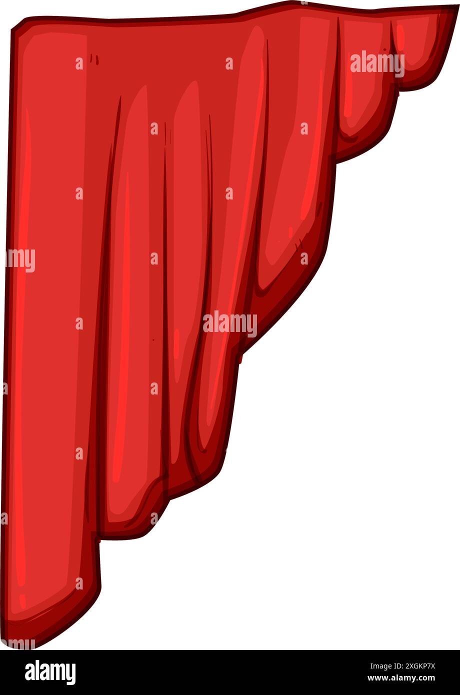 drama red curtain cartoon vector illustration Stock Vector Image & Art ...