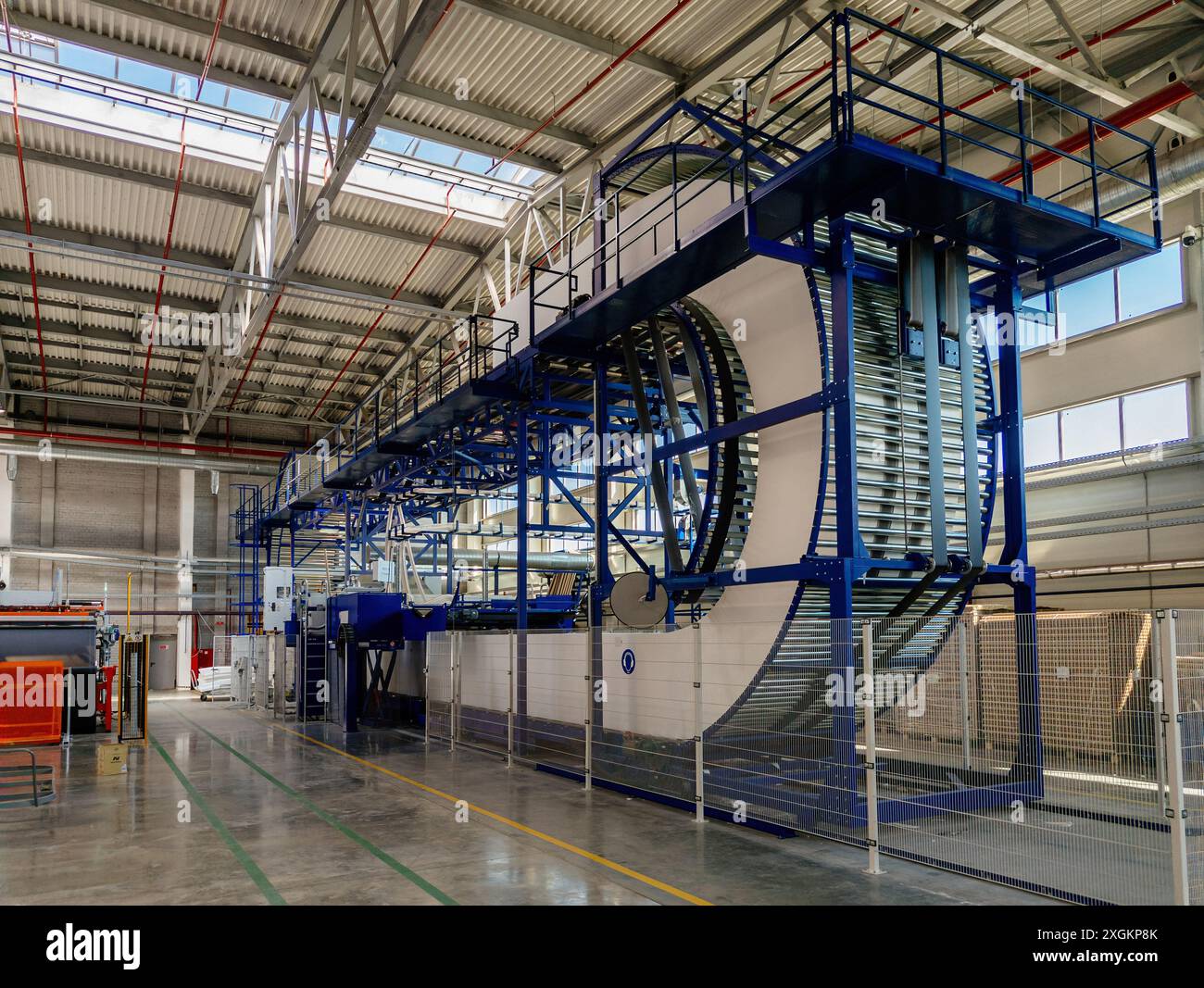 Foam rubber production line, cutting and packing equipment Stock Photo ...