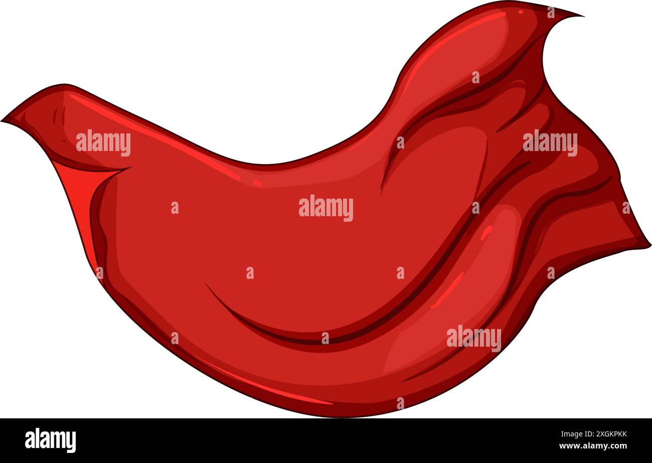 fabric red dreapery cartoon vector illustration Stock Vector Image ...