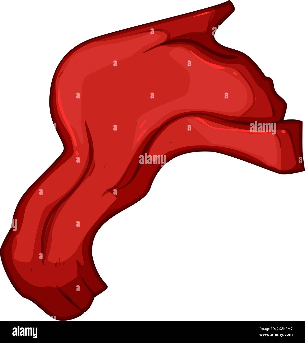 cloth red dreapery cartoon vector illustration Stock Vector Image & Art ...