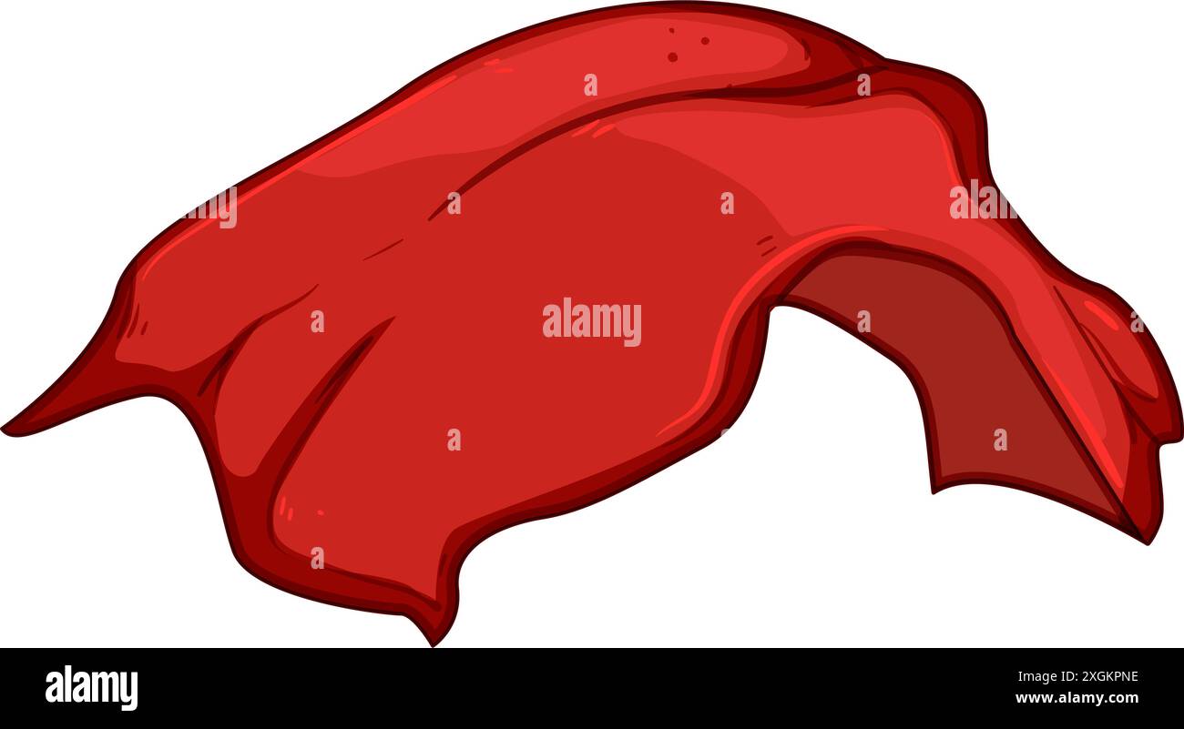 satin red dreapery cartoon vector illustration Stock Vector Image & Art ...