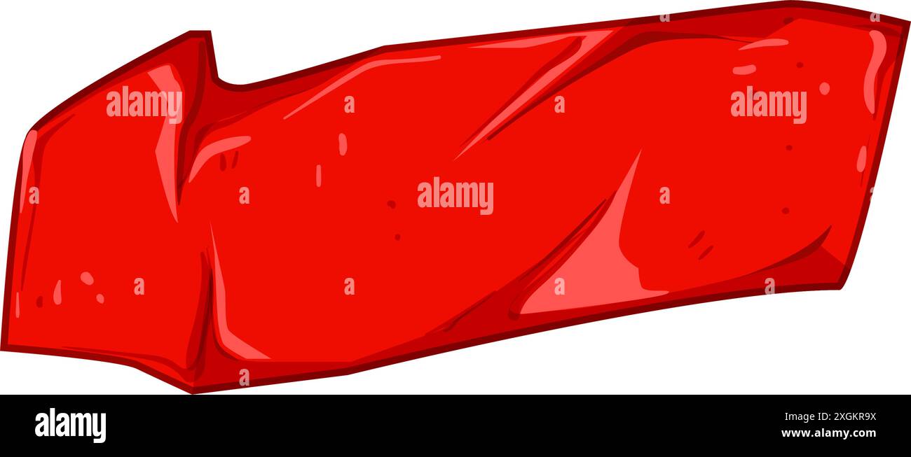 banner red tape cartoon vector illustration Stock Vector Image & Art ...