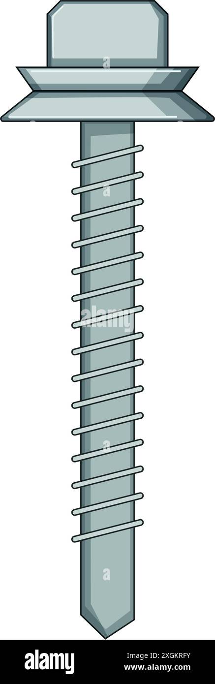 roofer roofing screw cartoon vector illustration Stock Vector Image ...