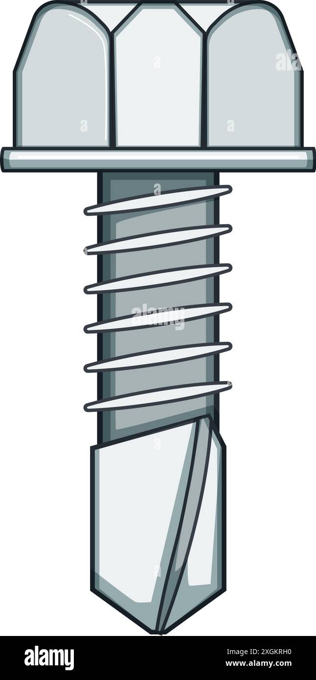 construction roofing screw cartoon vector illustration Stock Vector ...
