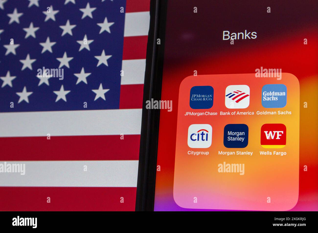 Icons of JPMorgan Chase, Bank of America, Goldman Sachs, Citigroup ...