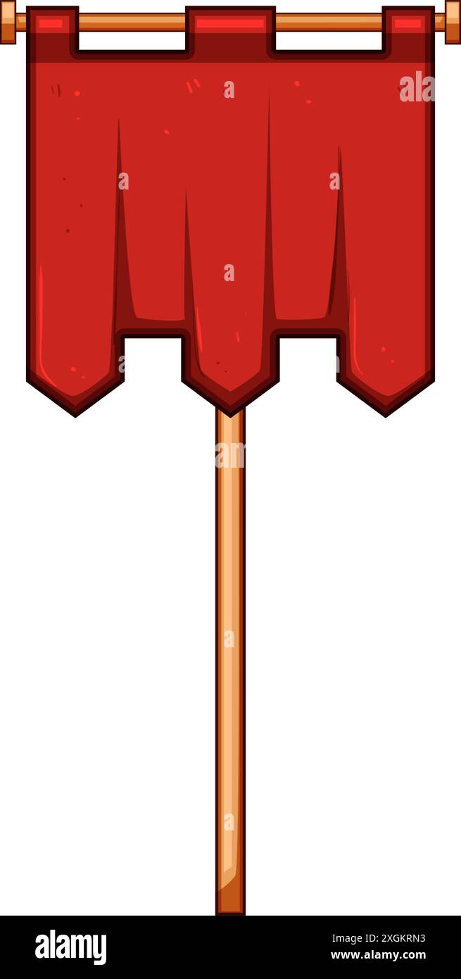 ribbon royal flag cartoon vector illustration Stock Vector Image & Art ...