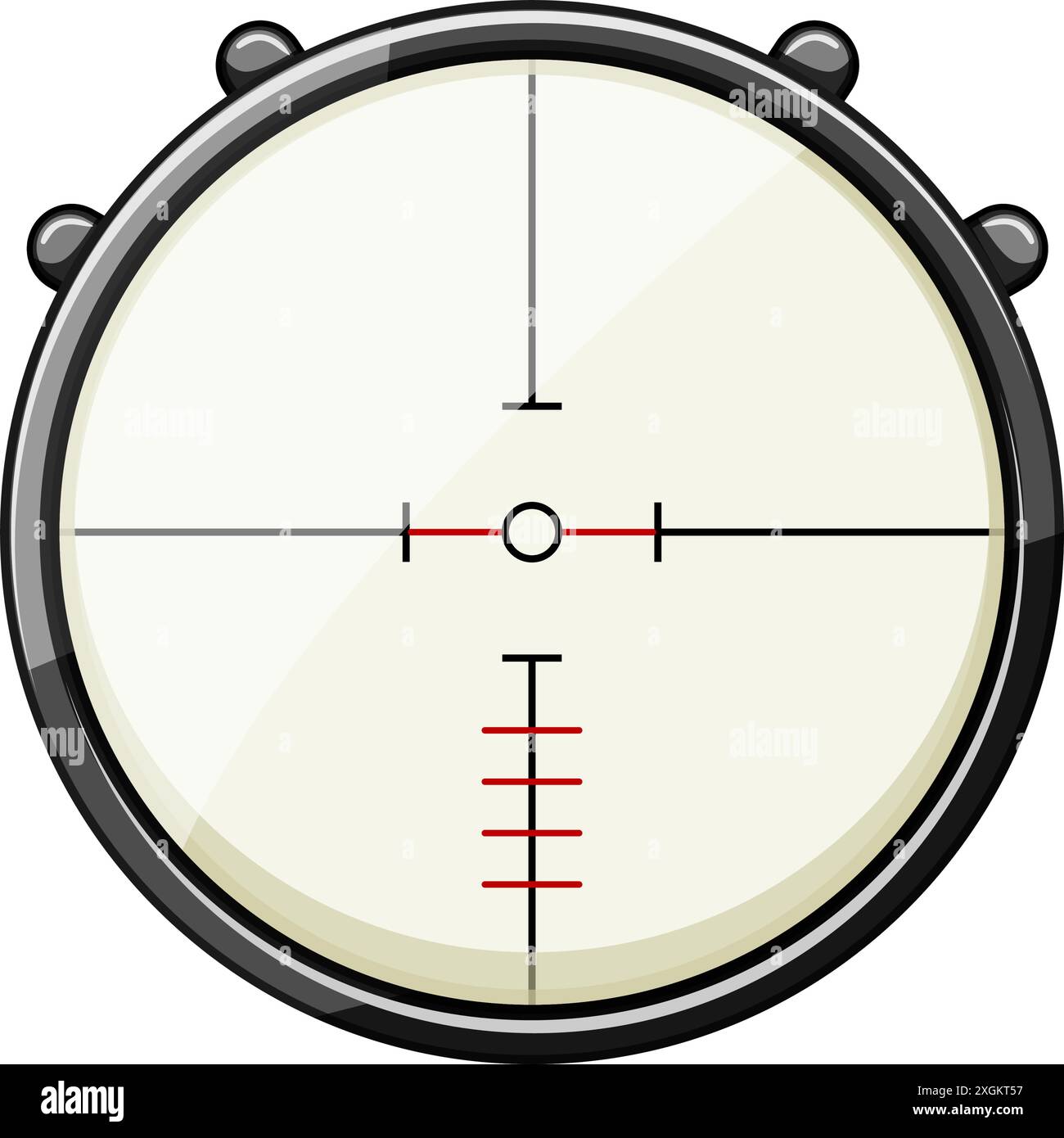 crosshair scope sniper cartoon vector illustration Stock Vector Image ...