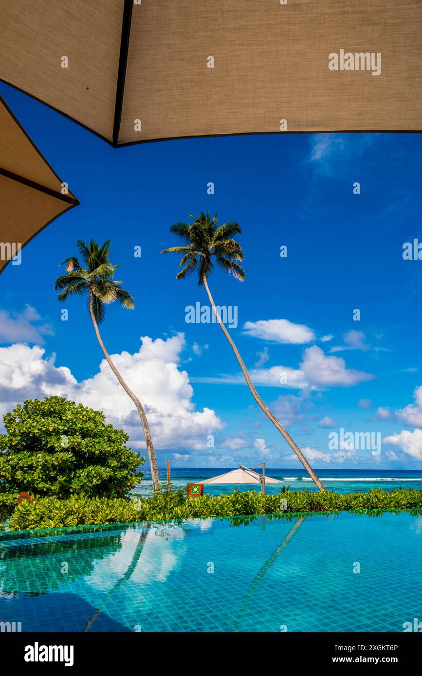 The pool at Hilton's DoubleTree Resort & Spa, Mahe, Republic of ...