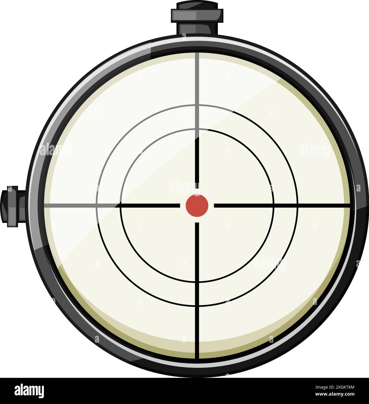 weapon scope sniper cartoon vector illustration Stock Vector Image ...