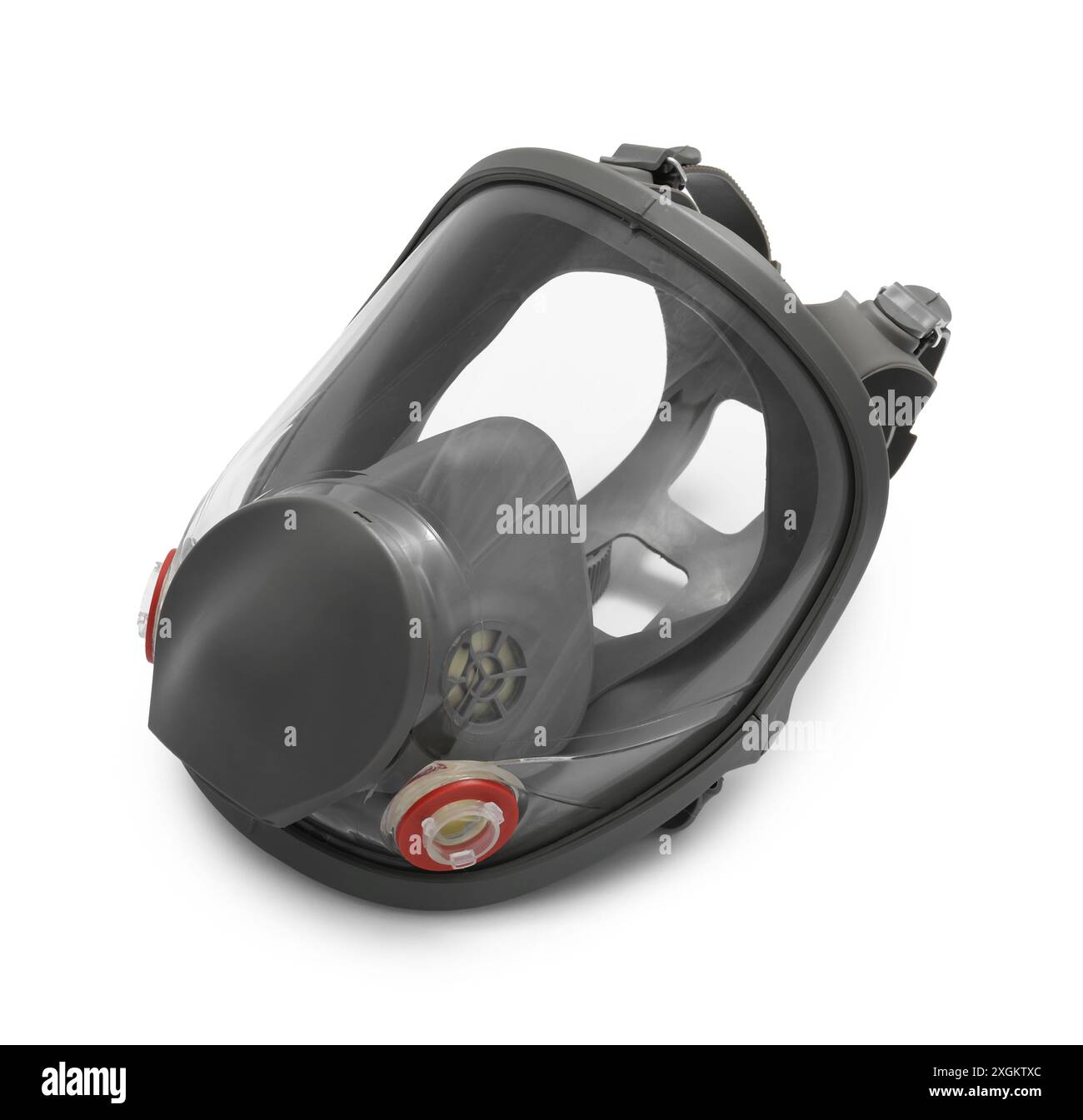 One full face respirator isolated on white Stock Photo - Alamy