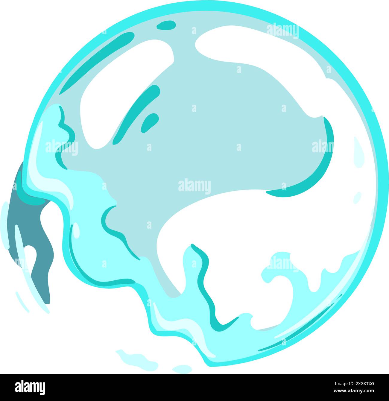 water soap bubble explosion cartoon vector illustration Stock Vector ...