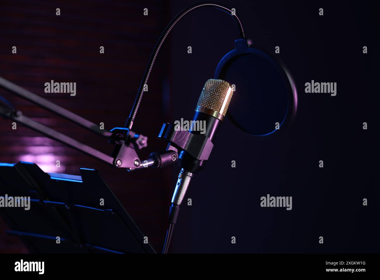Stand modern microphone in hi-res stock photography and images - Alamy