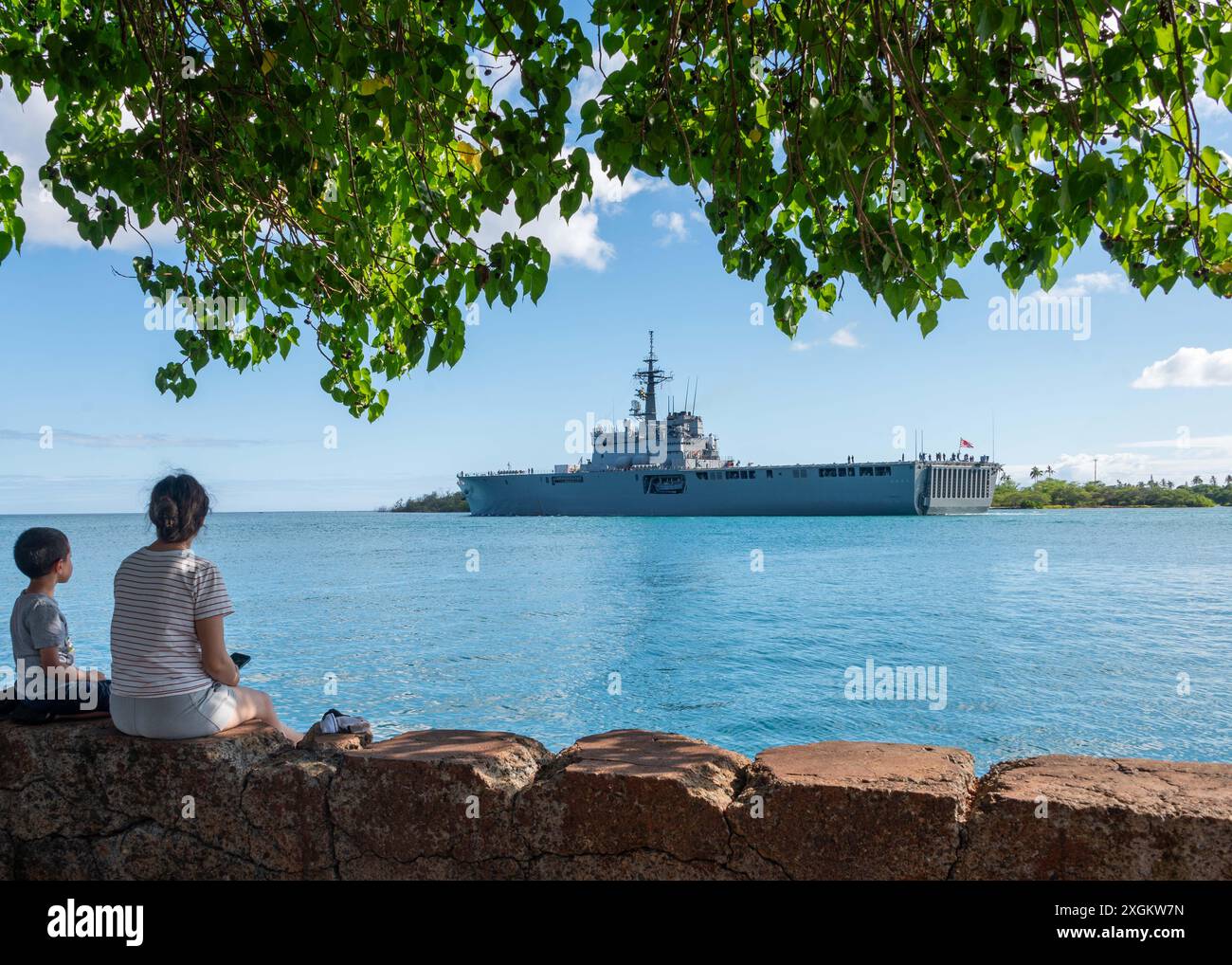Japan Maritime Self-Defense Force Osumi-class amphibious transport dock ...