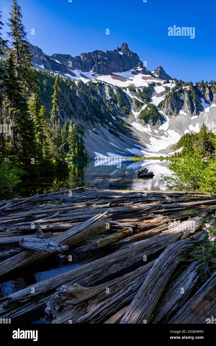 Snow lake, Mount Rainier National Park, Washington State, USA Stock ...