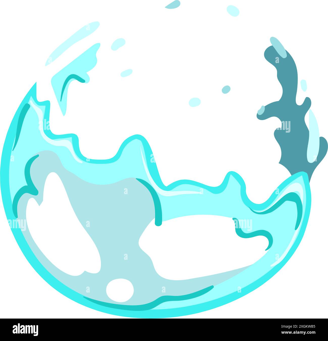 burst soap bubble explosion cartoon vector illustration Stock Vector ...
