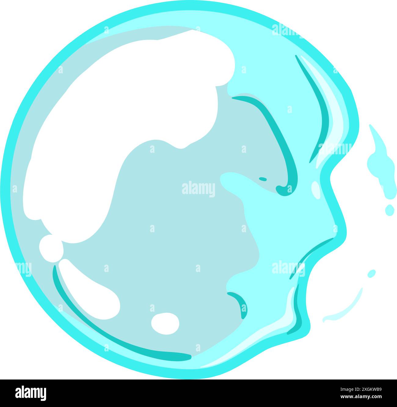 effect soap bubble explosion cartoon vector illustration Stock Vector ...