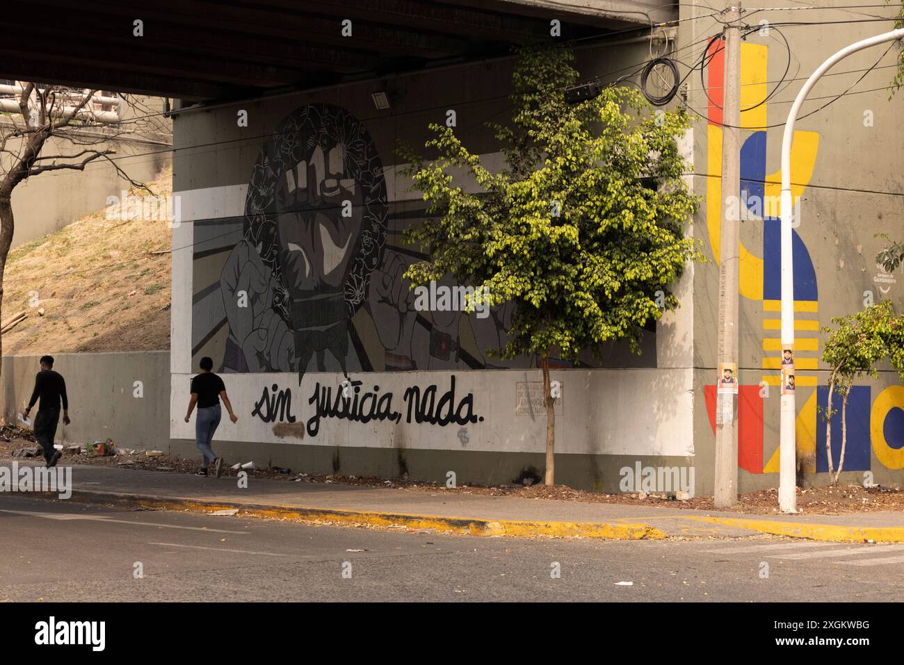 Guadalajara, Jalisco, Mexico - June 7, 2024: People walk past a ...