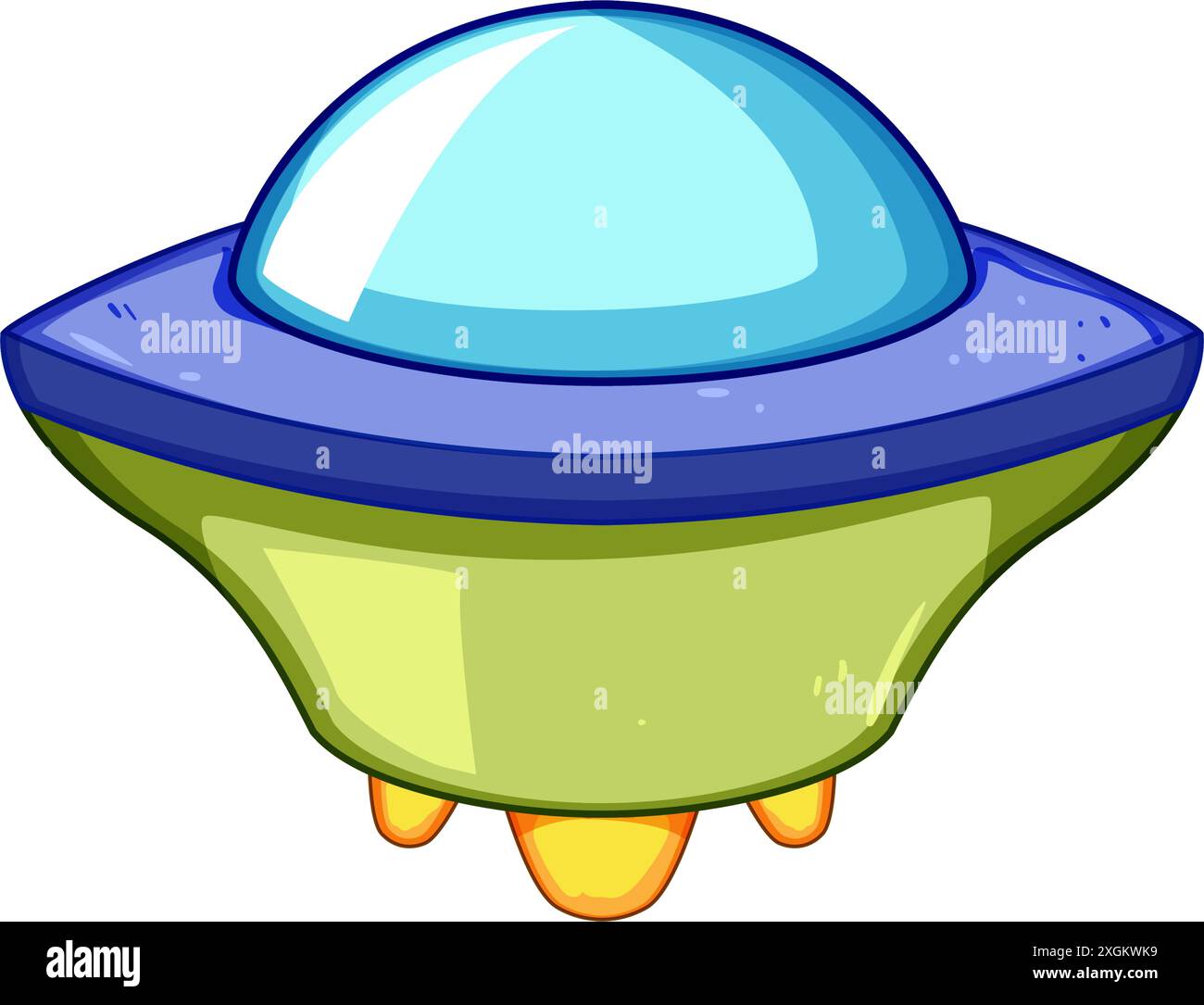 saucer ufo ship cartoon vector illustration Stock Vector Image & Art ...