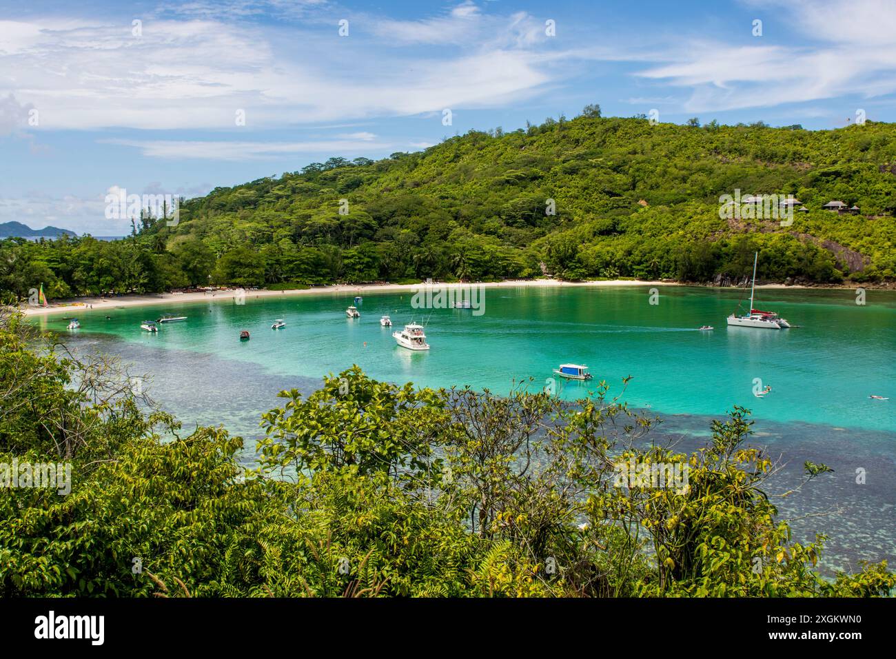 Port Launay beach, Port Launay marine Park, Mahe, Republic of ...