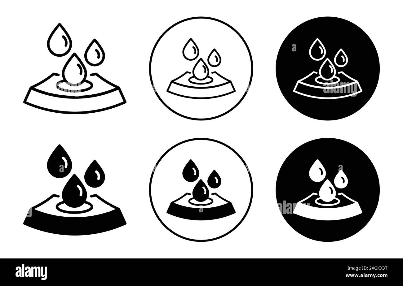 Absorption icon logo sign vector outline in black and white color Stock ...