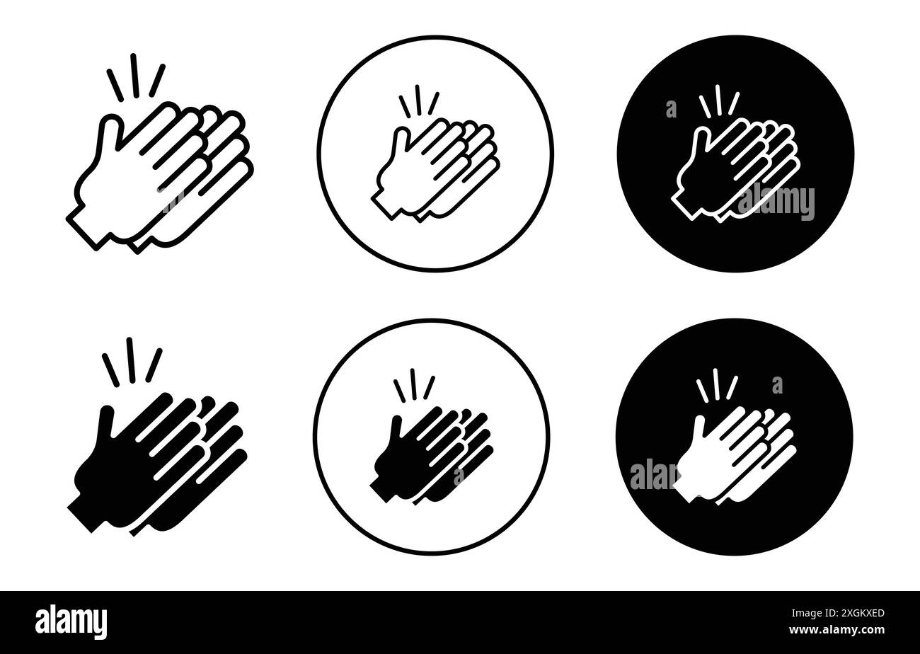 Clapping in the palm Stock Vector Images - Alamy