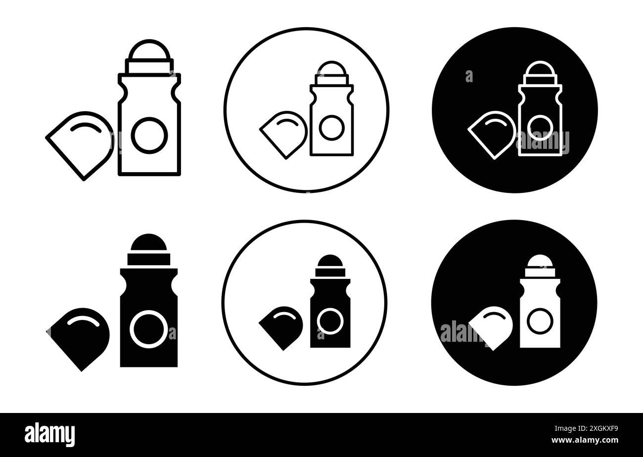 deodorant icon logo sign vector outline in black and white color Stock ...