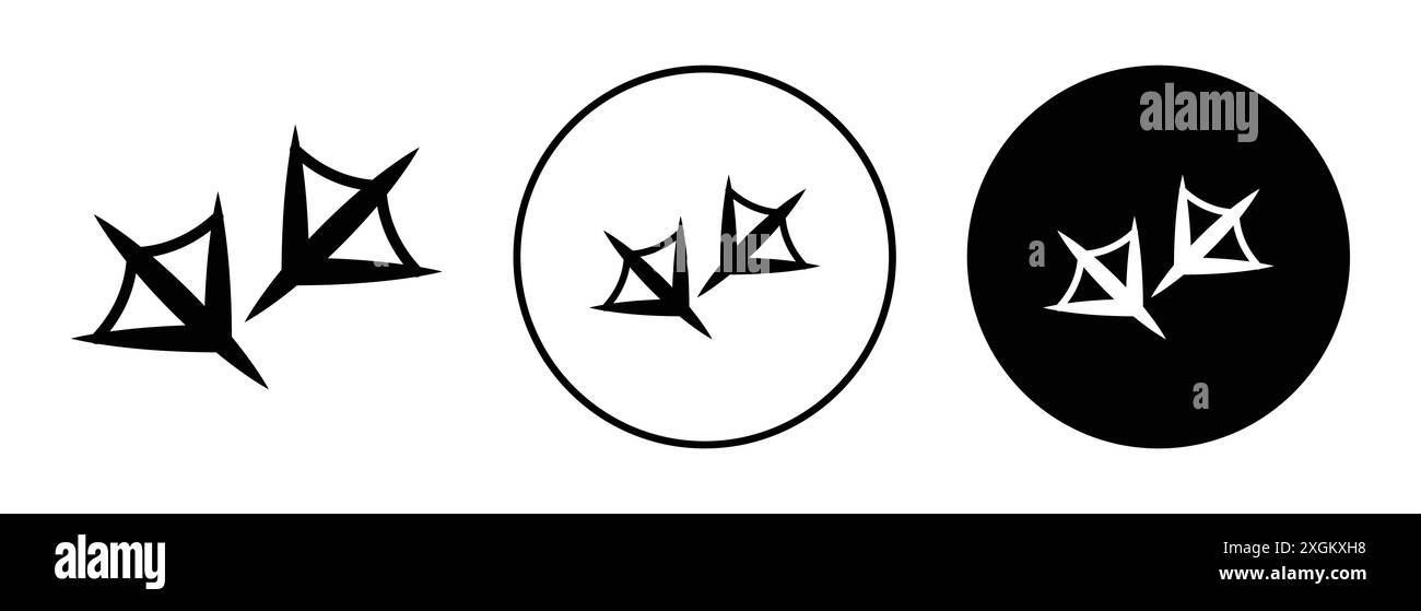 Duck Paw Icon Logo Sign Vector Outline In Black And White Color Stock Vector Image And Art Alamy