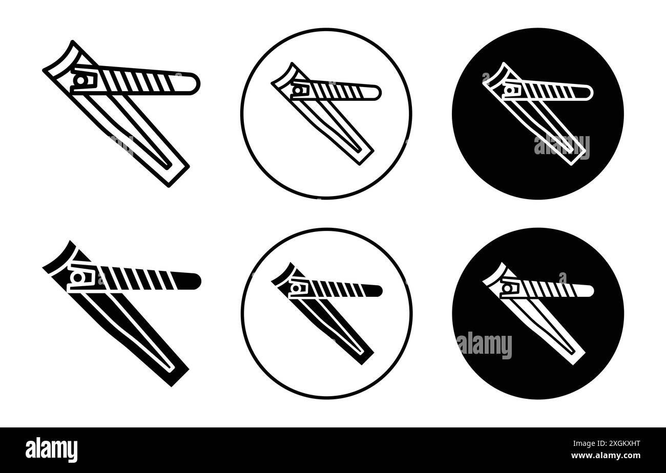 Clippers icon logo sign vector outline in black and white color Stock ...