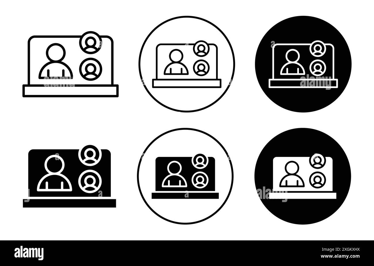 hr software icon logo sign vector outline in black and white color ...