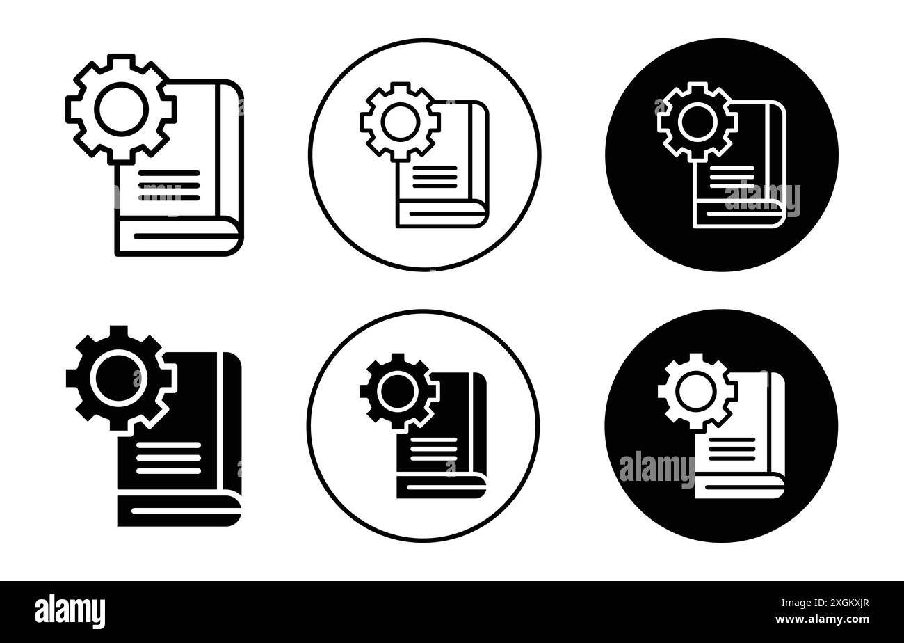 Guide icon logo sign vector outline in black and white color Stock ...