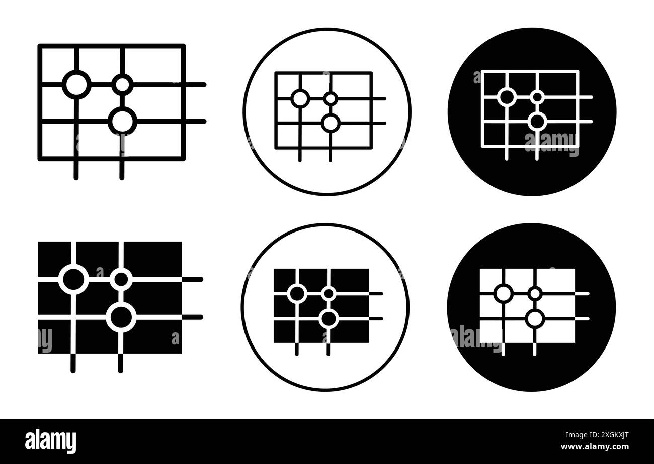 Go game icon logo sign vector outline in black and white color Stock ...