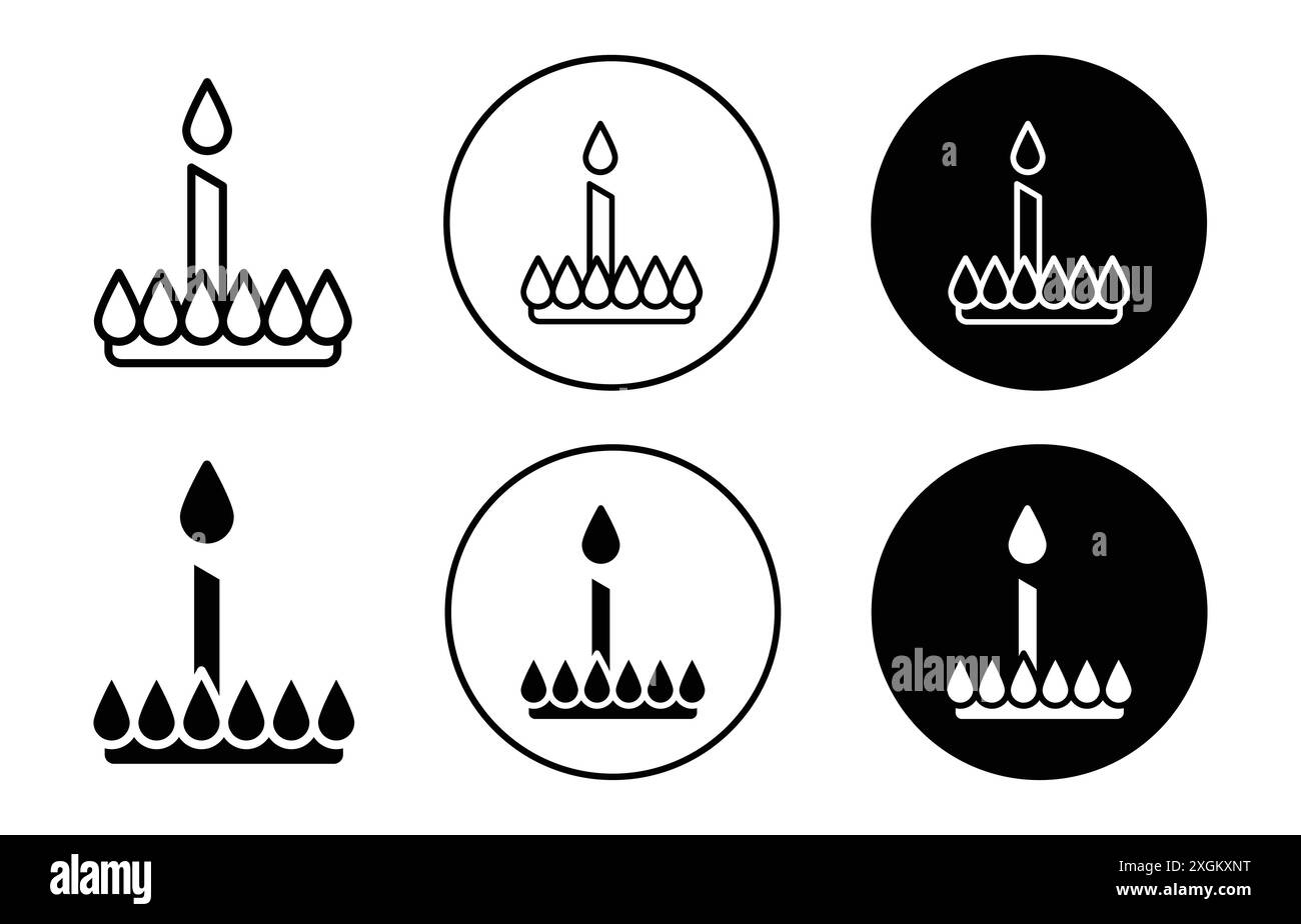 Loy krathong icon logo sign vector outline in black and white color ...