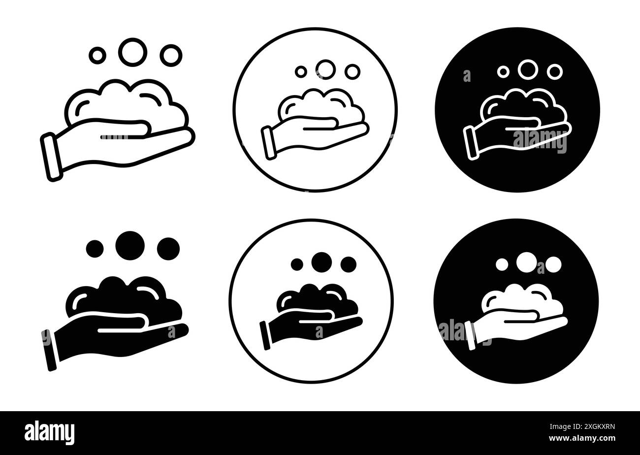 Foam icon logo sign vector outline in black and white color Stock ...