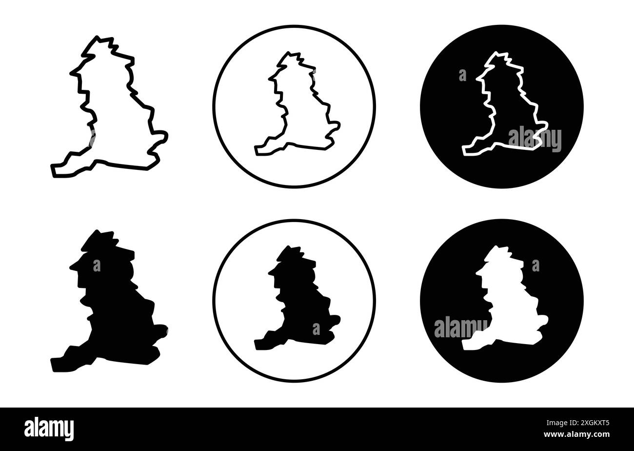 Uk map outline Black and White Stock Photos & Images - Alamy