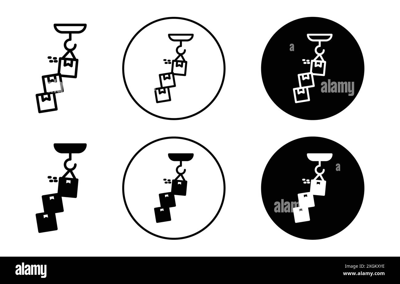 Overflow shipment icon logo sign vector outline in black and white ...