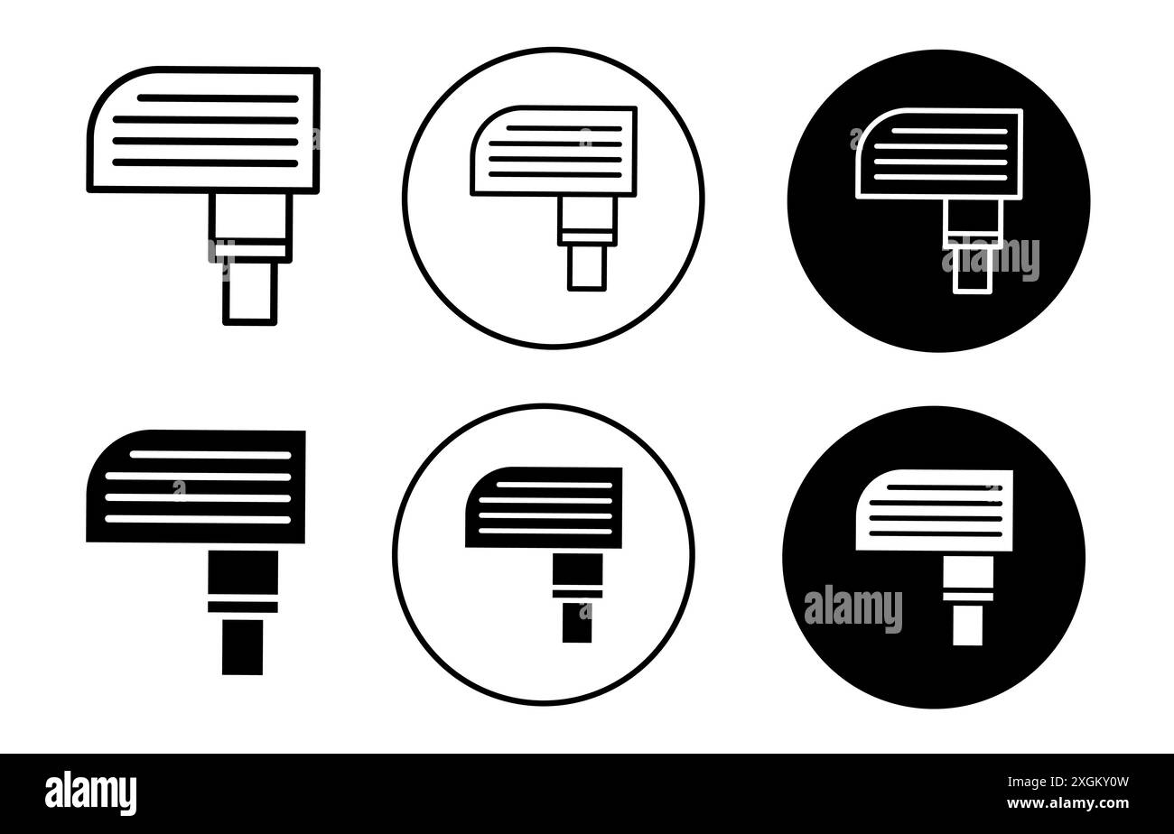 Putter icon logo sign vector outline in black and white color Stock ...