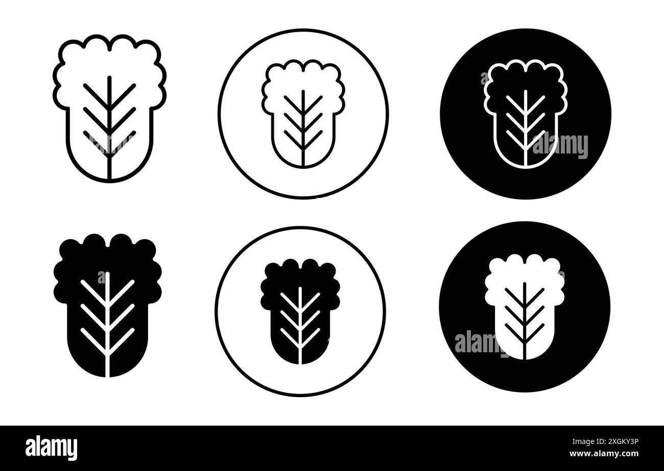 Kimchi Icon logo sign vector outline in black and white color Stock ...