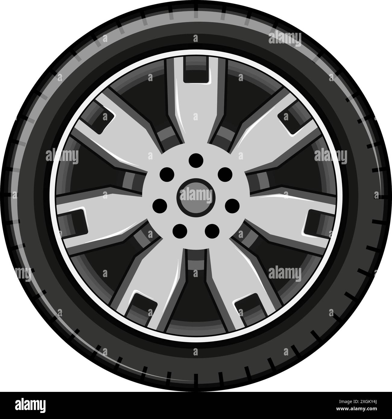 auto wheel car cartoon vector illustration Stock Vector Image & Art - Alamy