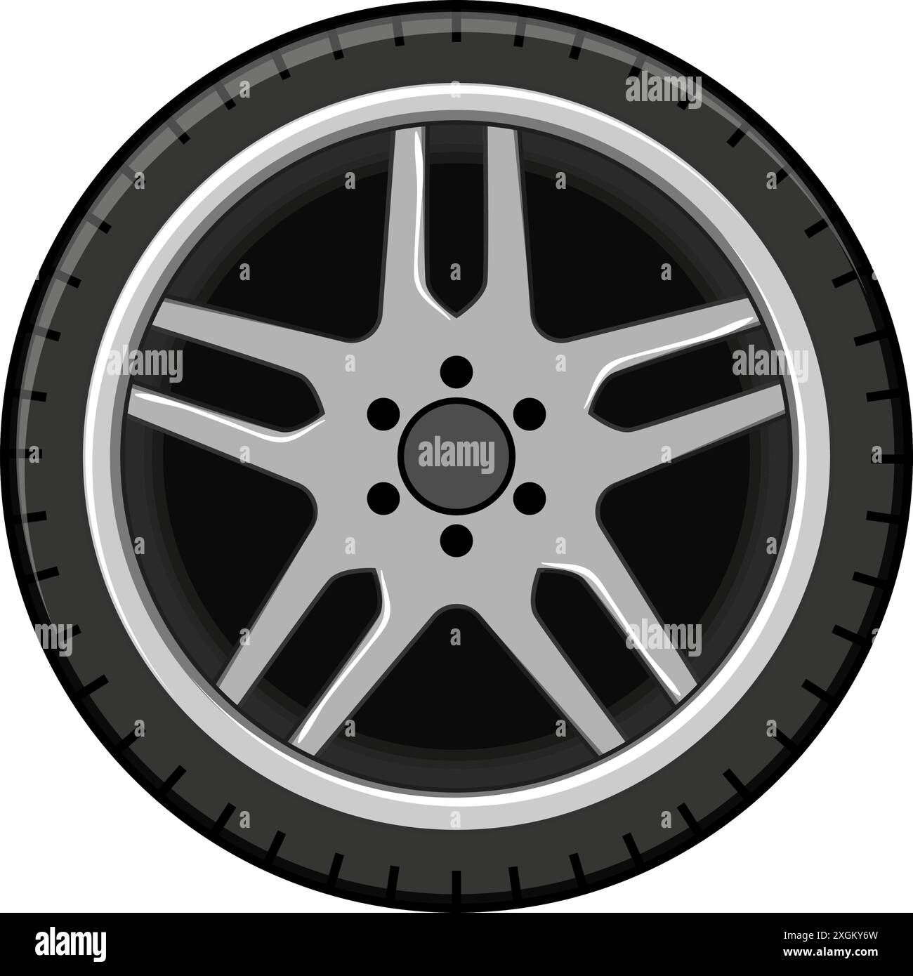 sport wheel car cartoon vector illustration Stock Vector Image & Art ...