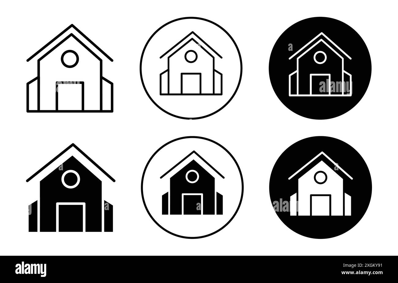 Shelter icon logo sign vector outline in black and white color Stock ...