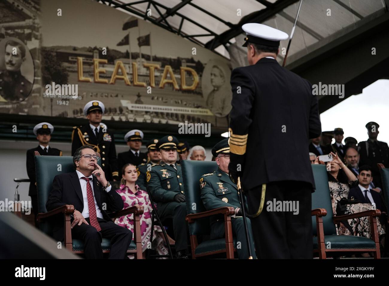 New commander of the Armed Forces, Adm. Francisco Cubides, salutes ...