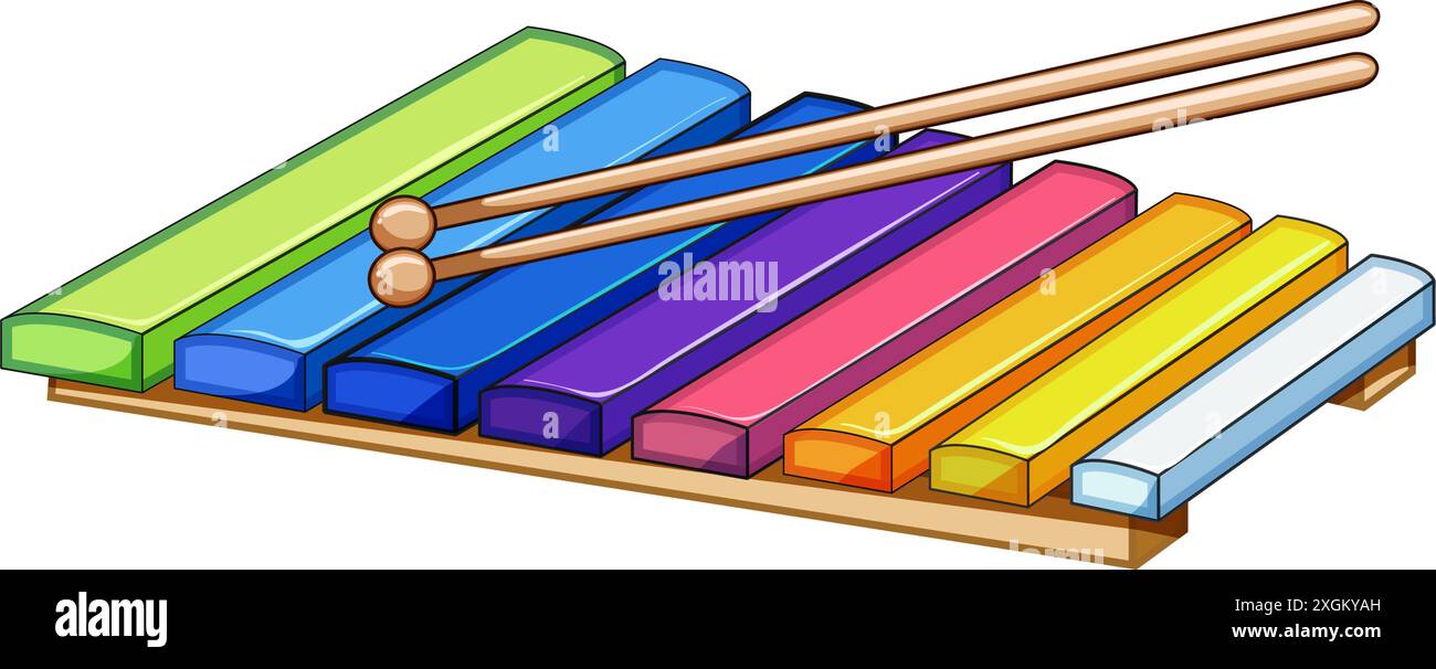 toy xylophone cartoon vector illustration Stock Vector Image & Art - Alamy