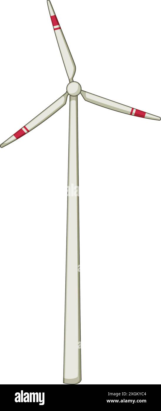 energy wind turbine cartoon vector illustration Stock Vector Image ...